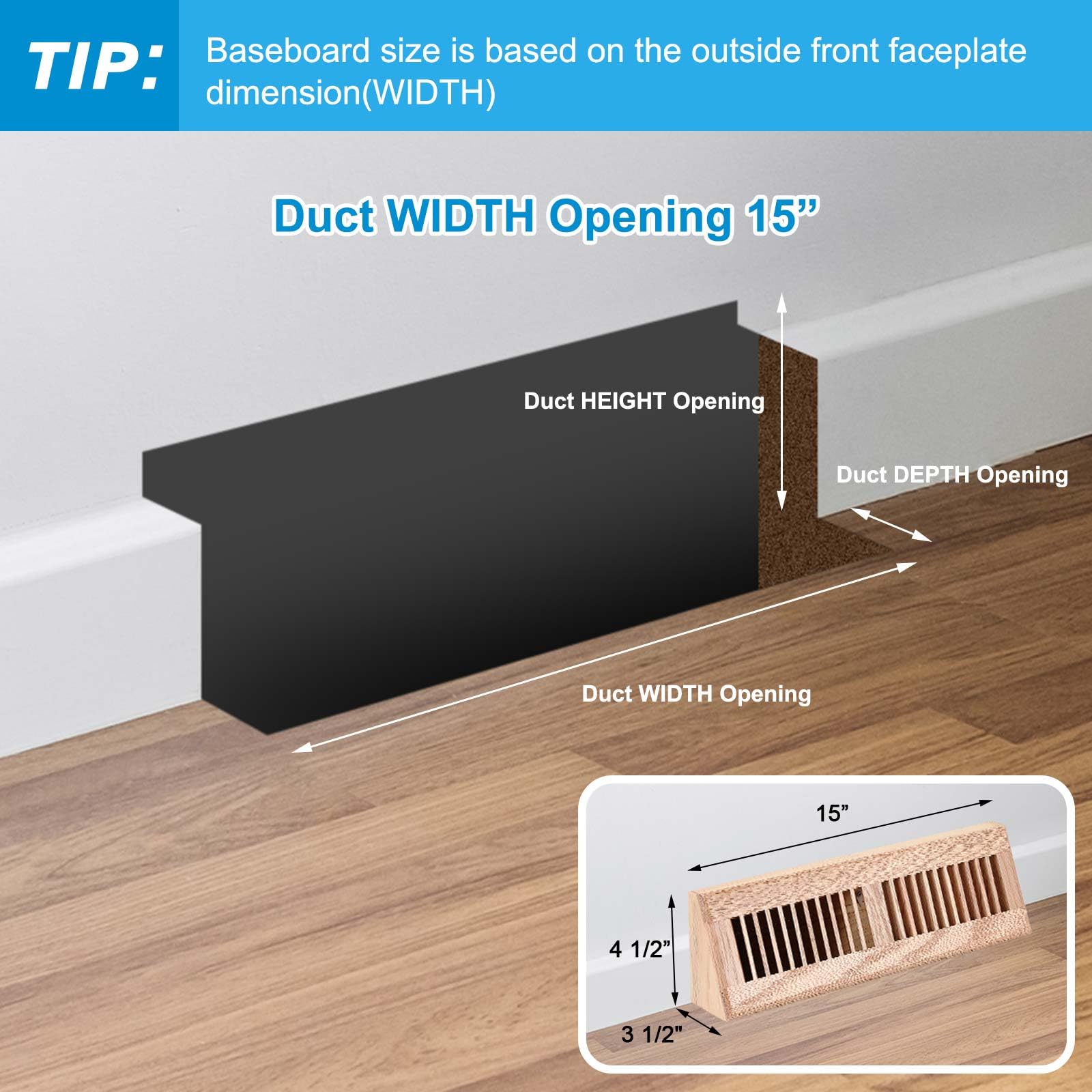 20 X 3 5 Baseboard Register