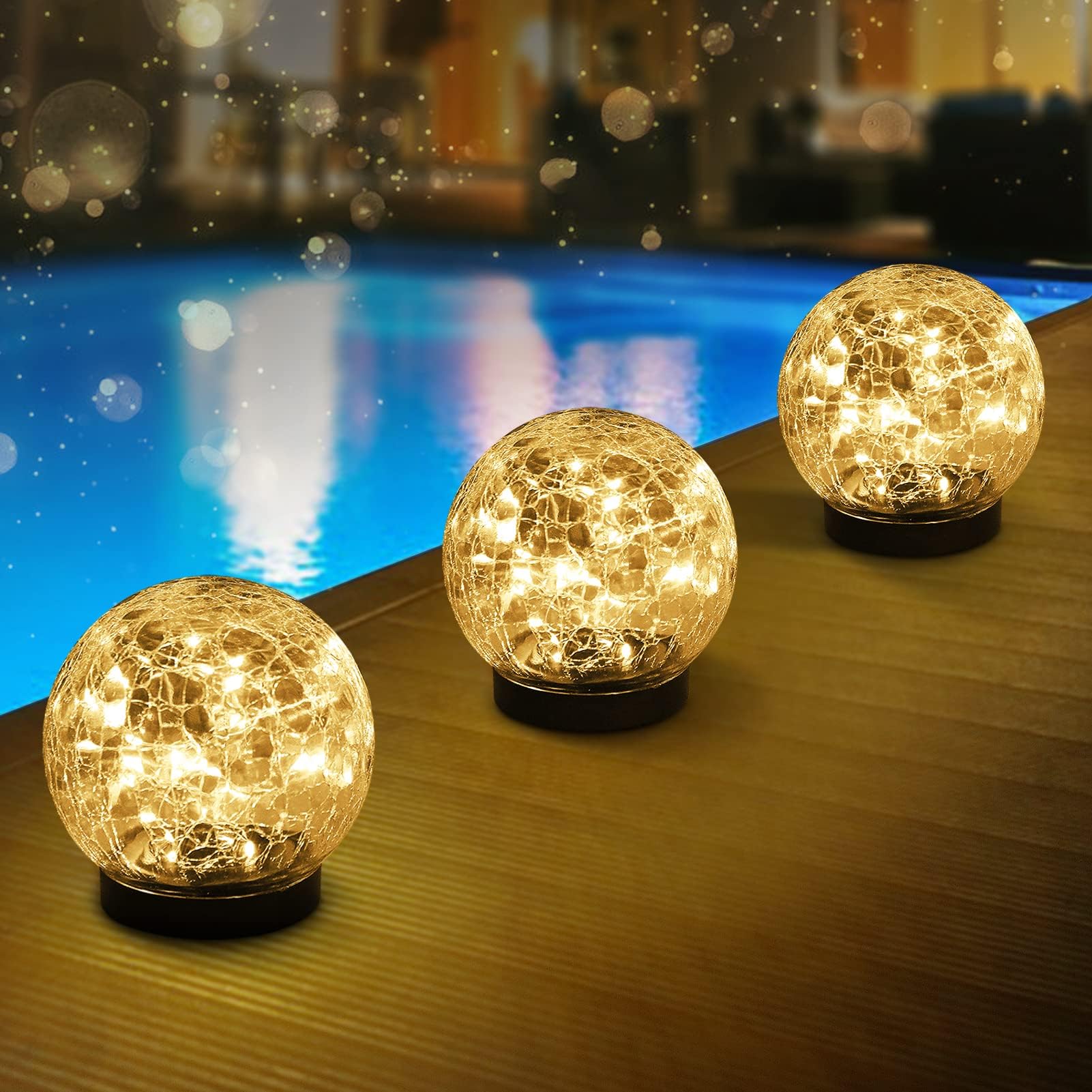 HOFLYW Solar Globes Lights Outdoor Garden Decor Solar Balls for Garden ...