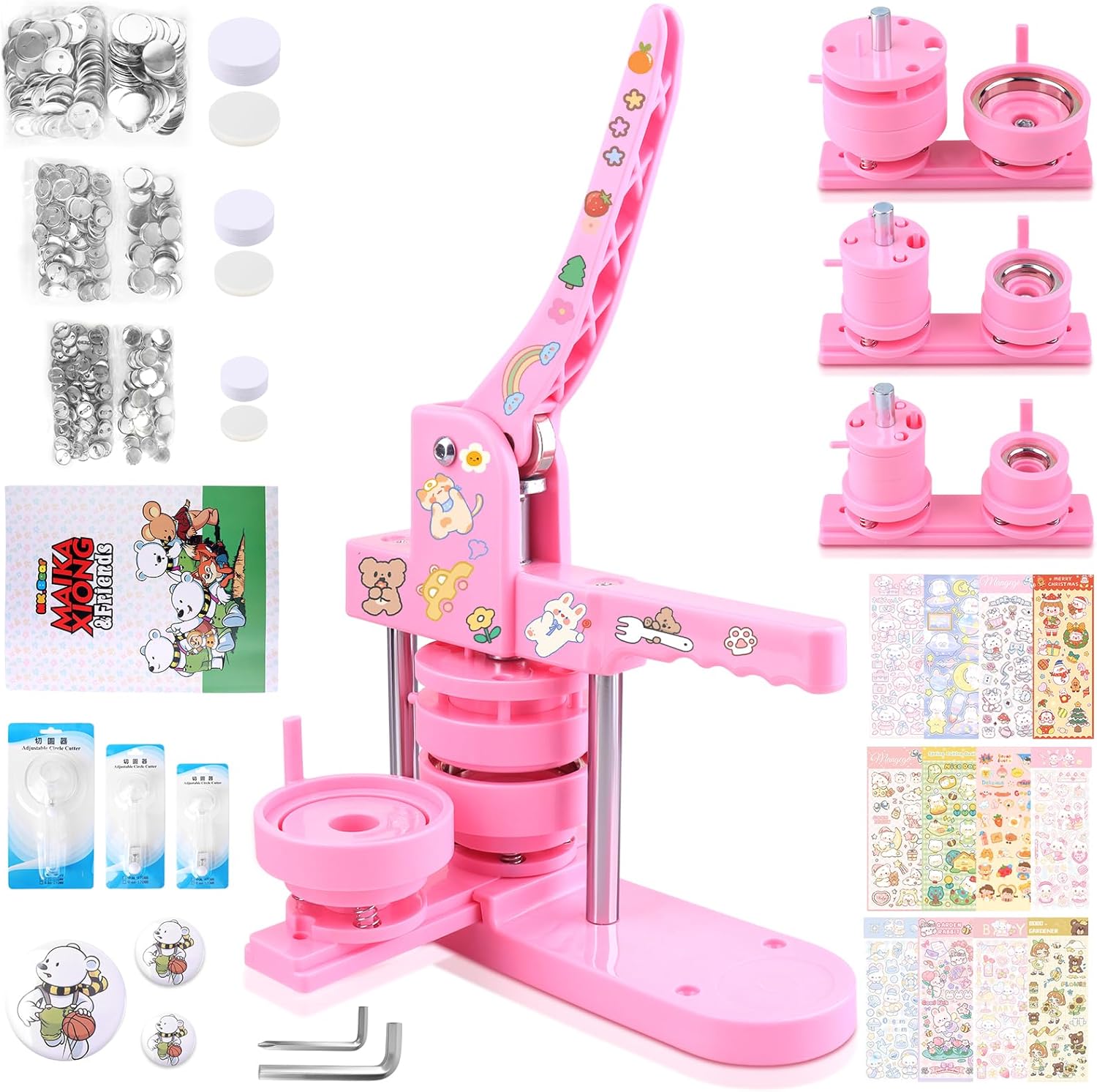 Amazon.com: Button Maker Machine Kit: Create Buttons with Multiple ...