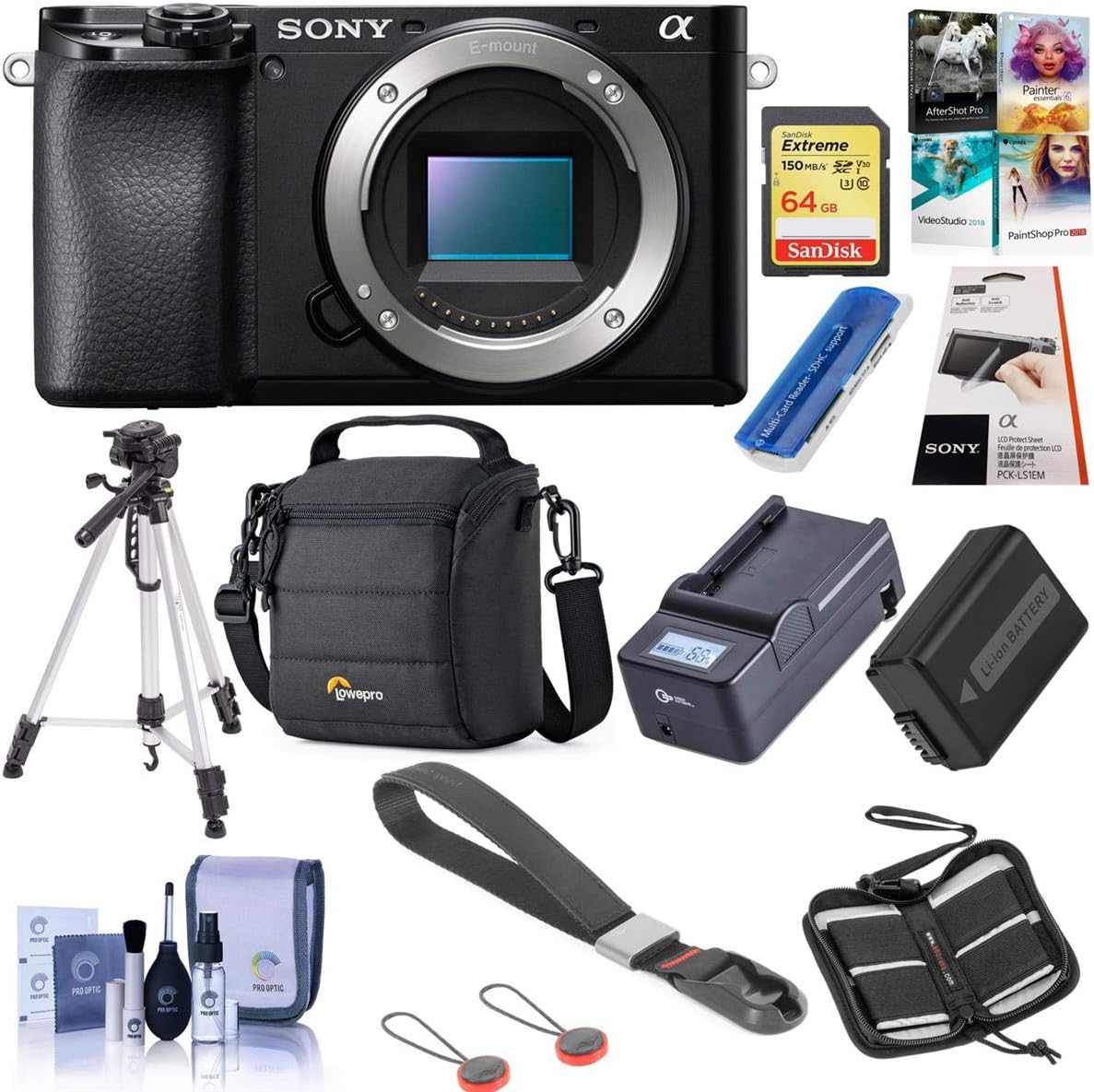 Amazon.com: Sony Alpha a6100 Mirrorless Camera Body - Bundle with ...
