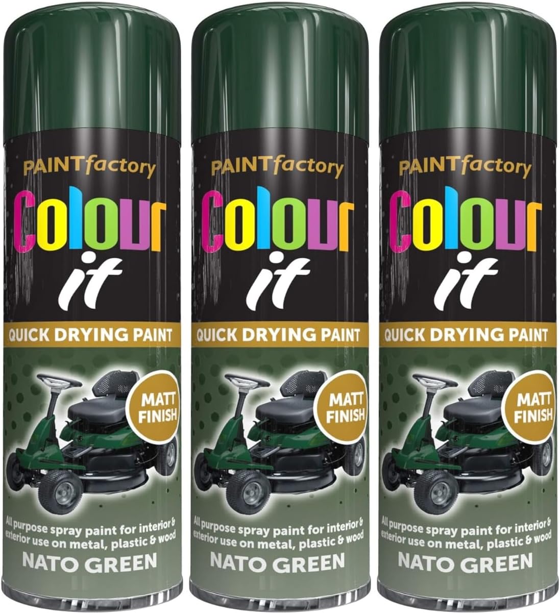 400ml All Purpose Forest Green 1738PR Spray Can Household Car Van Bike ...