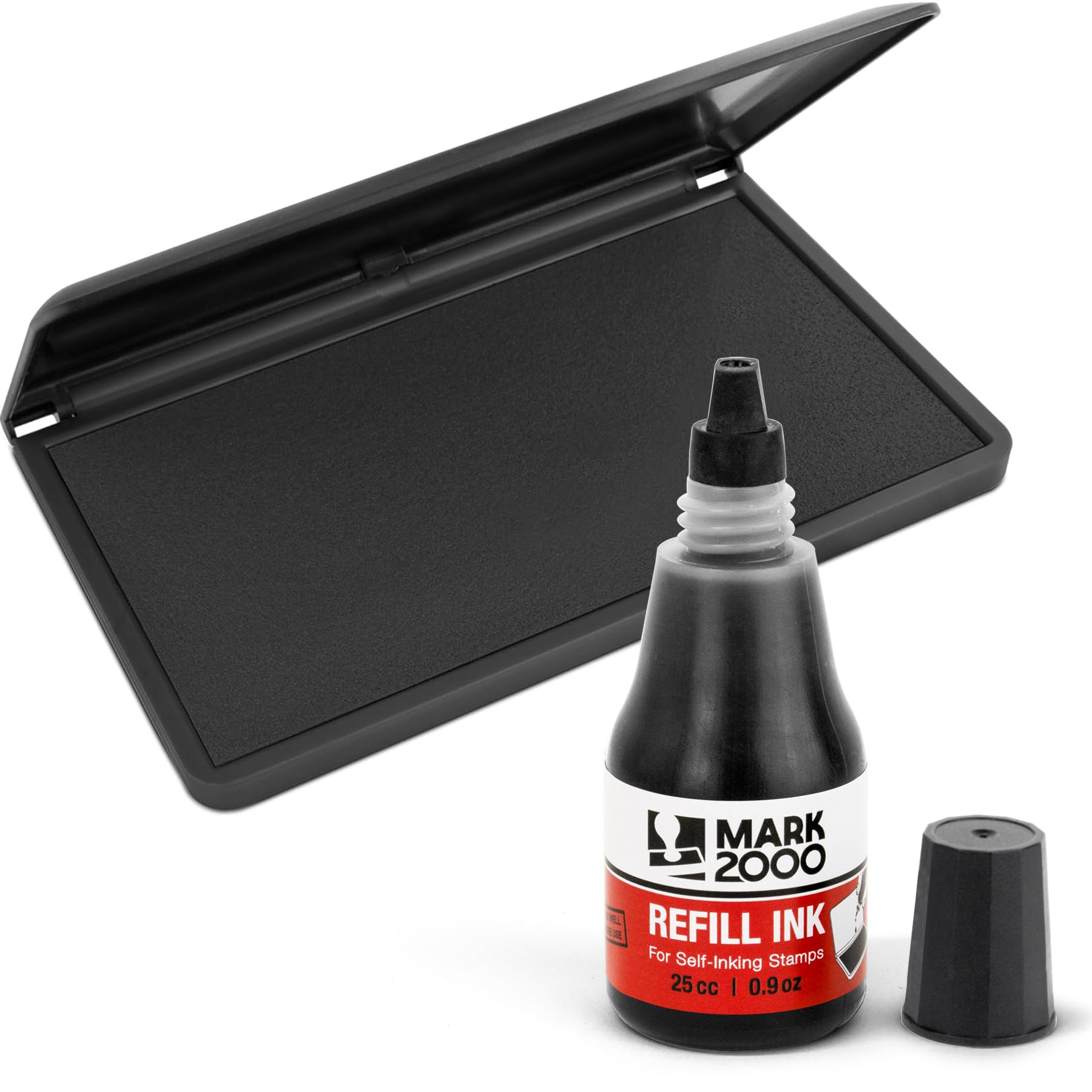 Amazon.com : Mark 2000 Premium Black Self-Inking Refill Ink + Stamp Pad ...