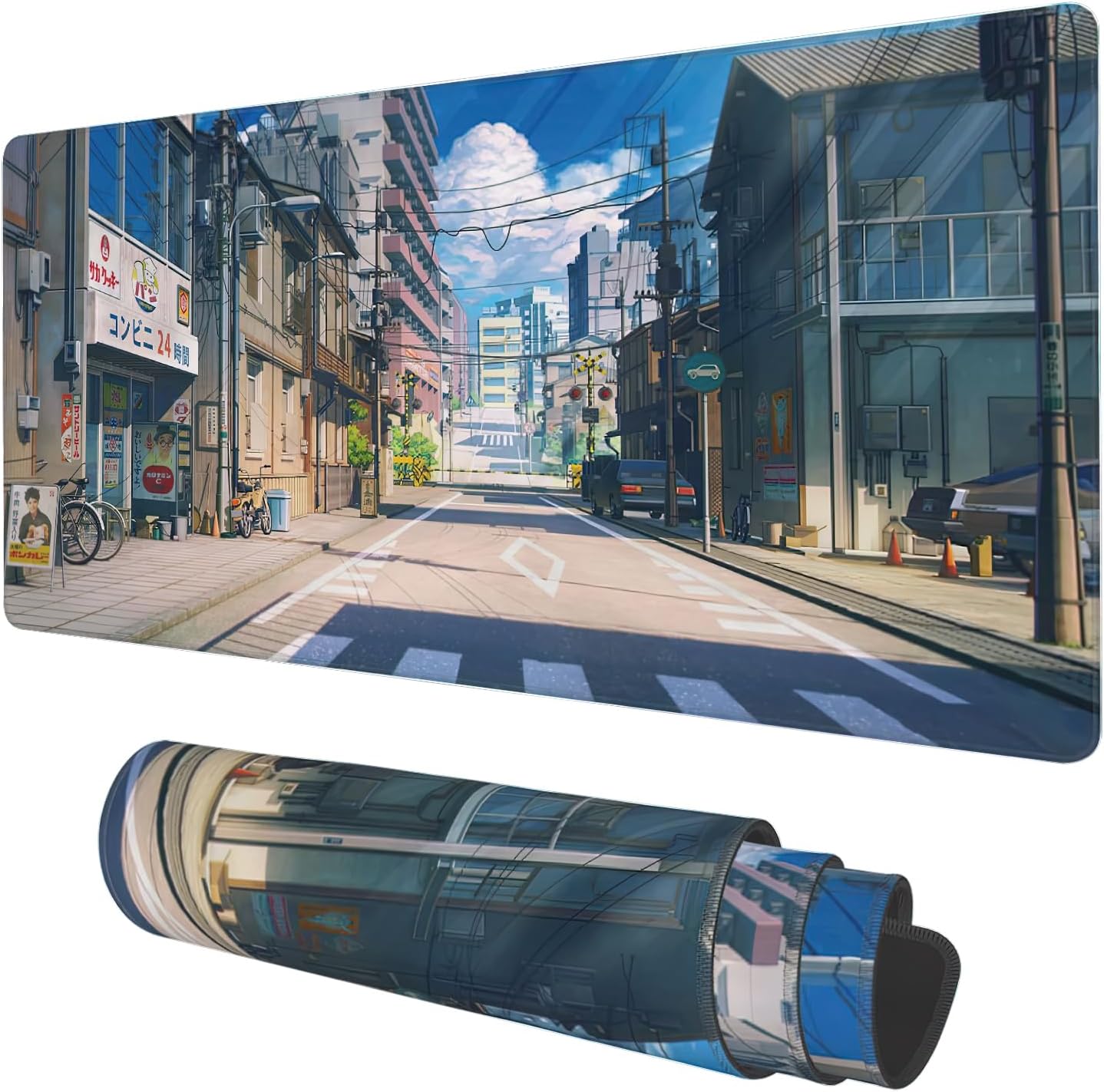 Amazon.com: Desk Mat, Anime Summer Street Scenery Extended Gaming Mouse ...