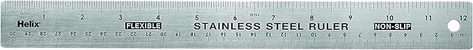 Helix 12 inch 30cm Steel Ruler : Amazon.co.uk: DIY & Tools