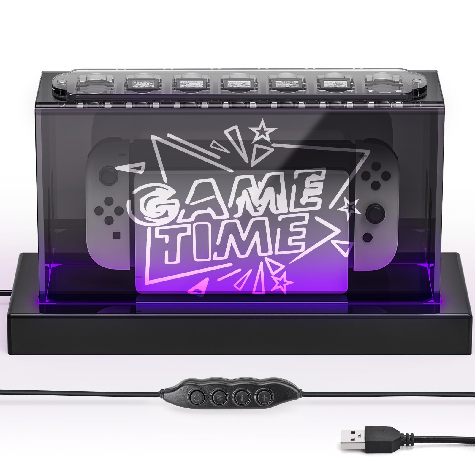 Amazon.com: Dust Cover with RGB Light Base for Nintendo Switch/Switch ...