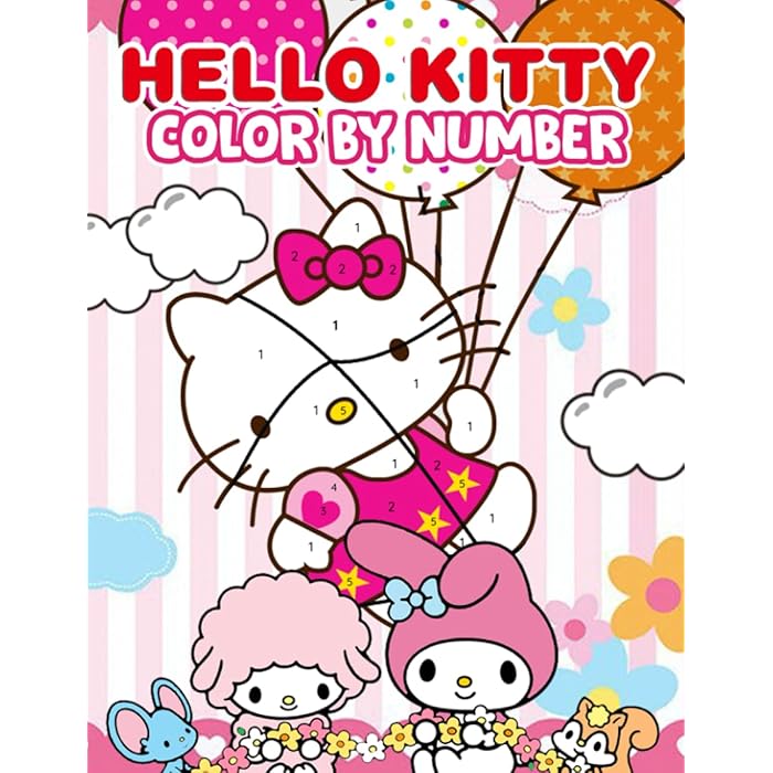 Buy Hello Kitty Color By Number: Contains Many Interesting Pictures Of ...