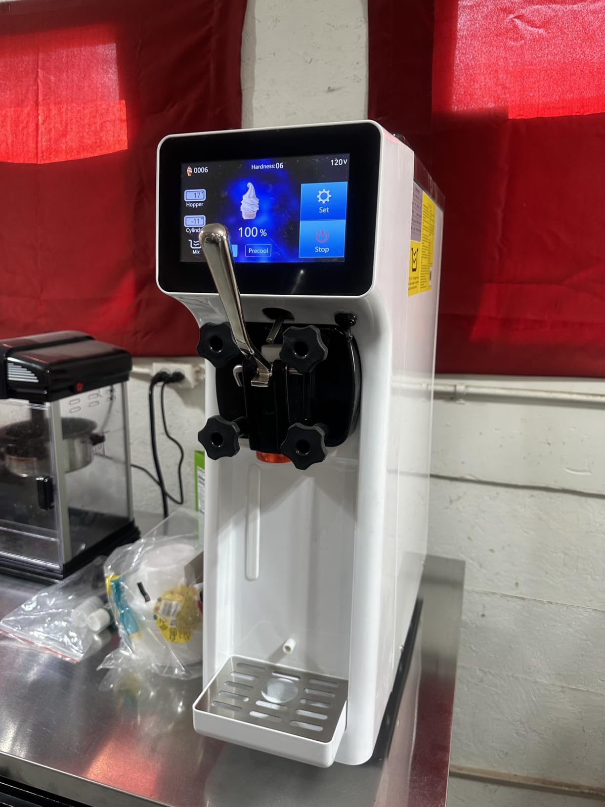 Amazon.com: VEVOR Commercial Ice Cream Maker, 10-20L/H Yield, 1000W Countertop Soft Serve ...