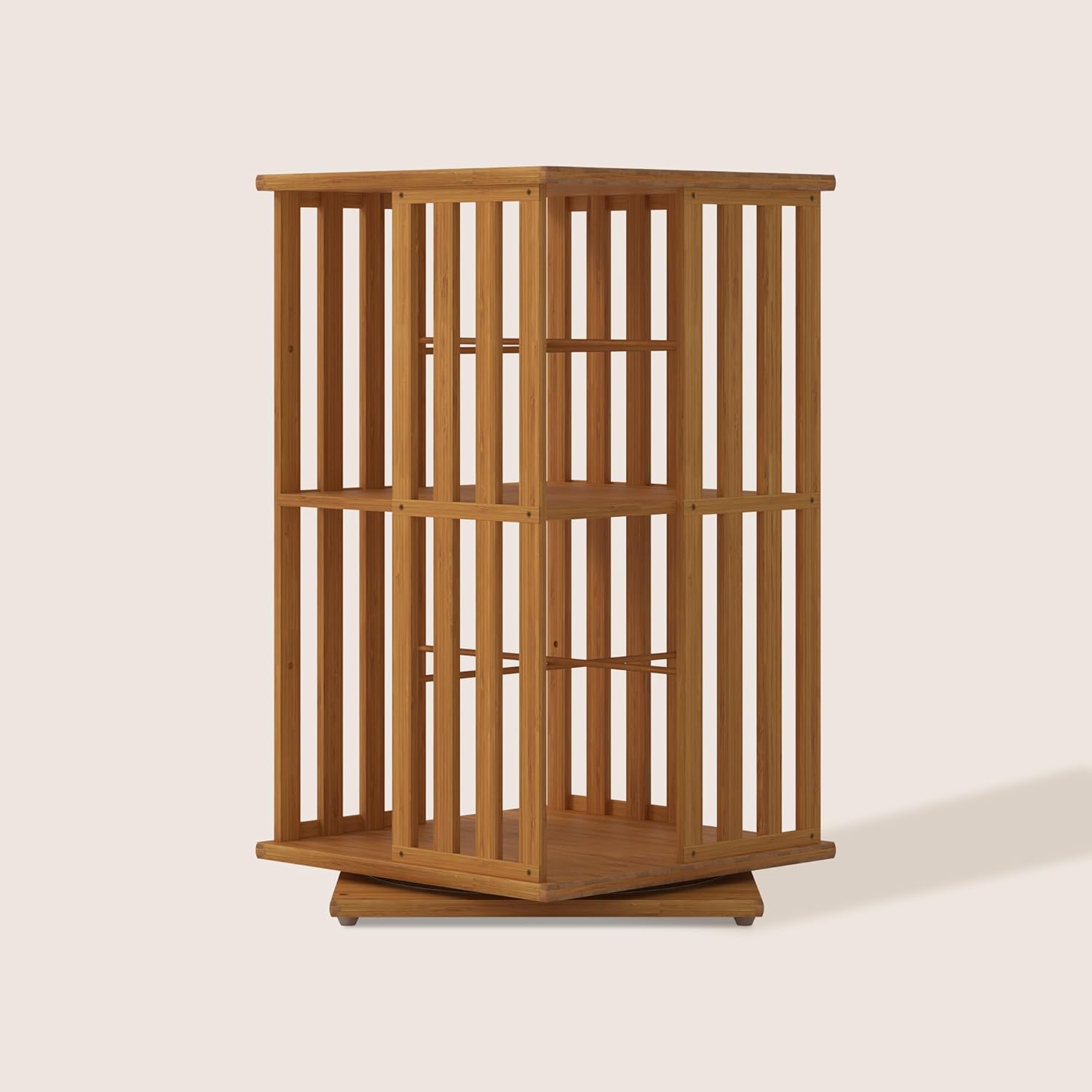 Amazon.com: XIMN 360° Rotating Bamboo CD/DVD Shelf - 6-Tier Space ...