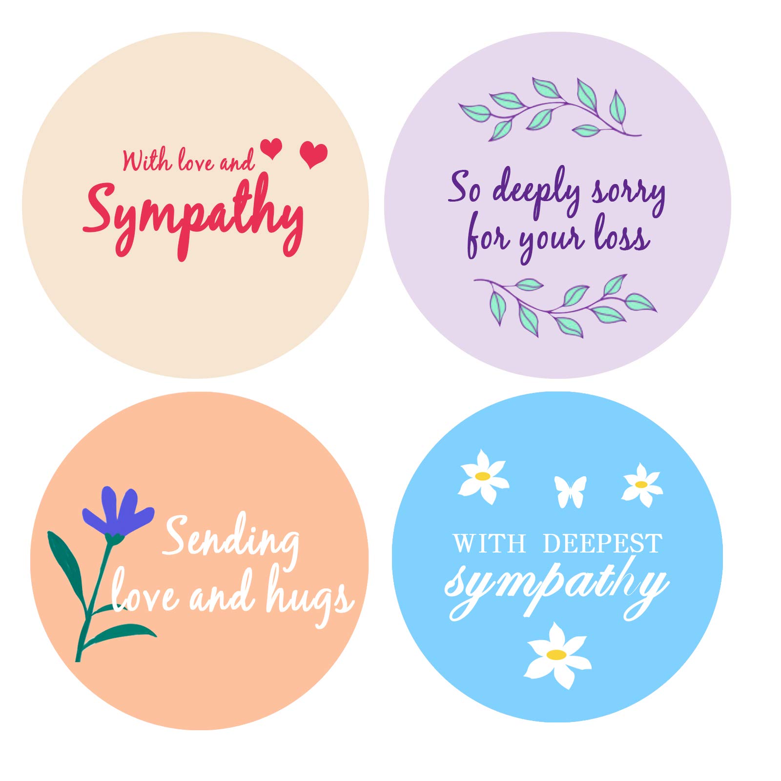 Amazon.com : Sympathy Stickers,Greeting Condolence Labels for Envelope ...