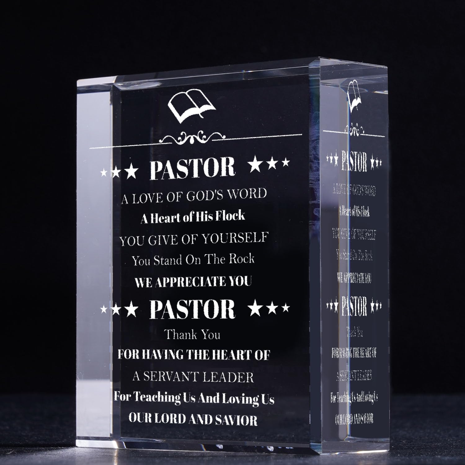 Amazon.com: Pastor Appreciation Gifts, Pastor Gifts for Men, K9 Crystal ...