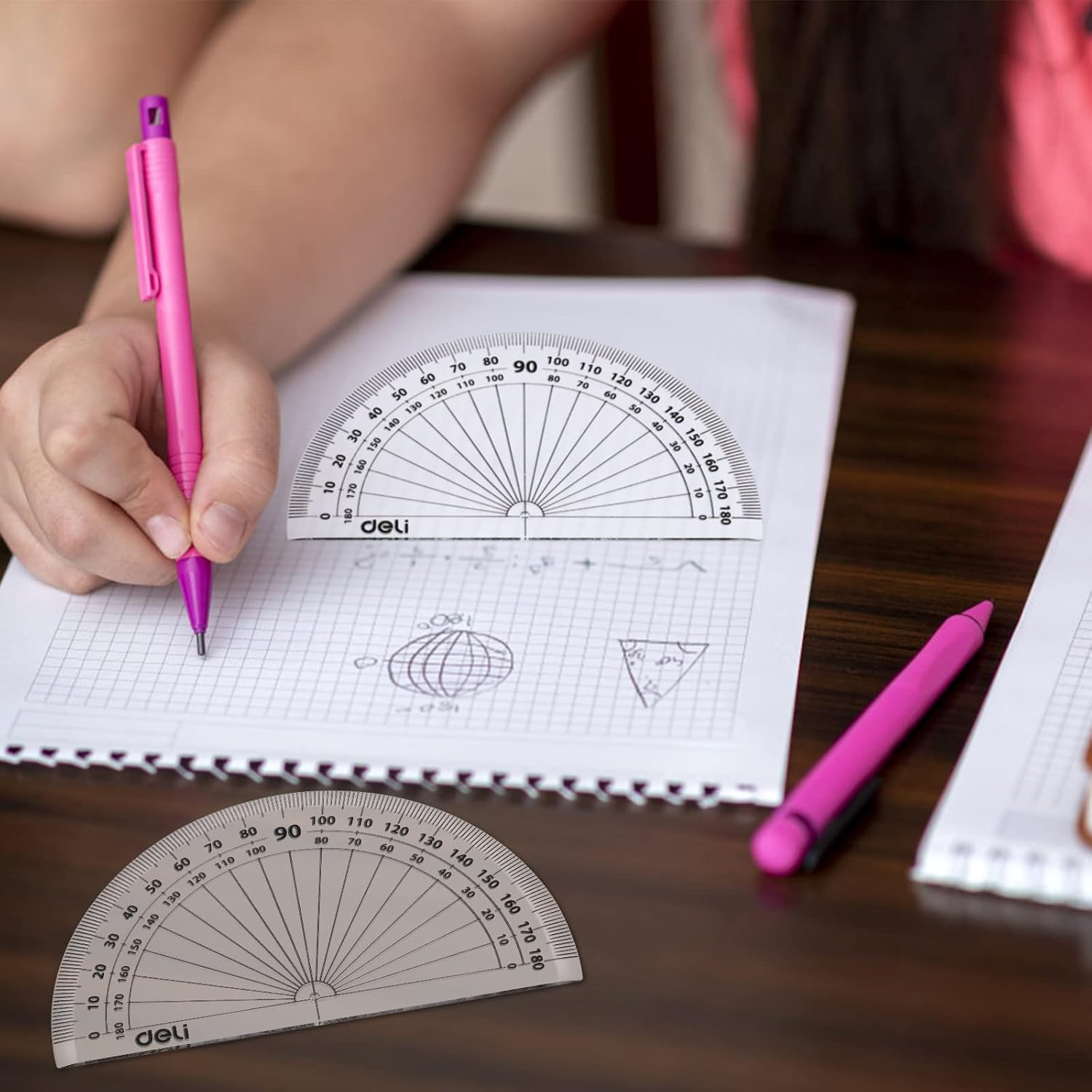 10 Pack Protractor, 360 Protractors for Angle Measurement Student Math ...