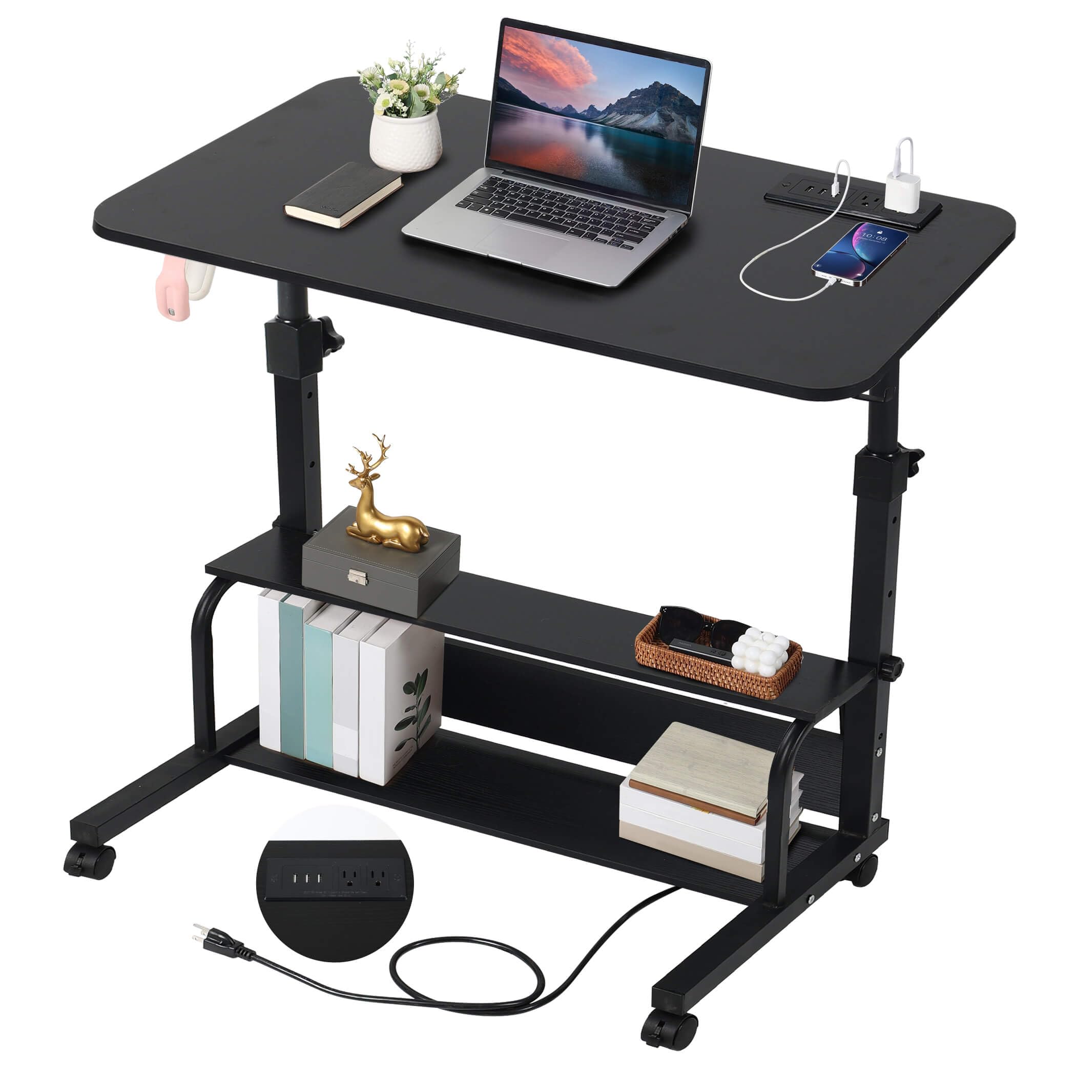 Amazon.com: Standing Desk Small Computer Desk,Small Desk for Bedroom ...