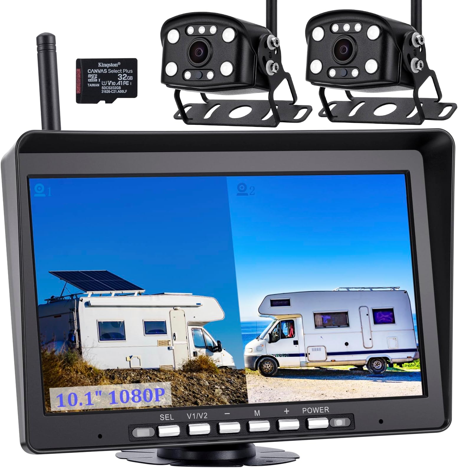 Amazon.com: Nuoenx 10" Wireless Backup Camera System, HD 1080P Digital ...