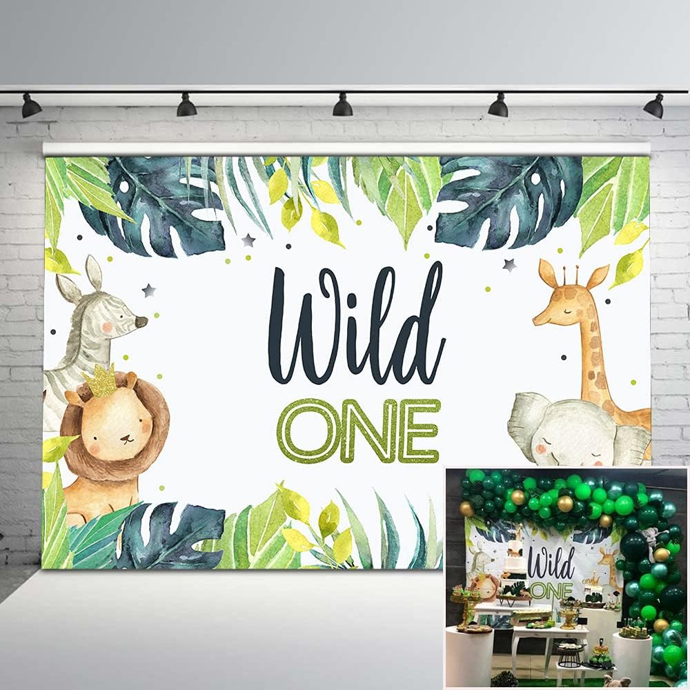 Amazon.com : BINQOO 7x5ft Boy Wild One Backdrop Jungle Animals Wild One ...