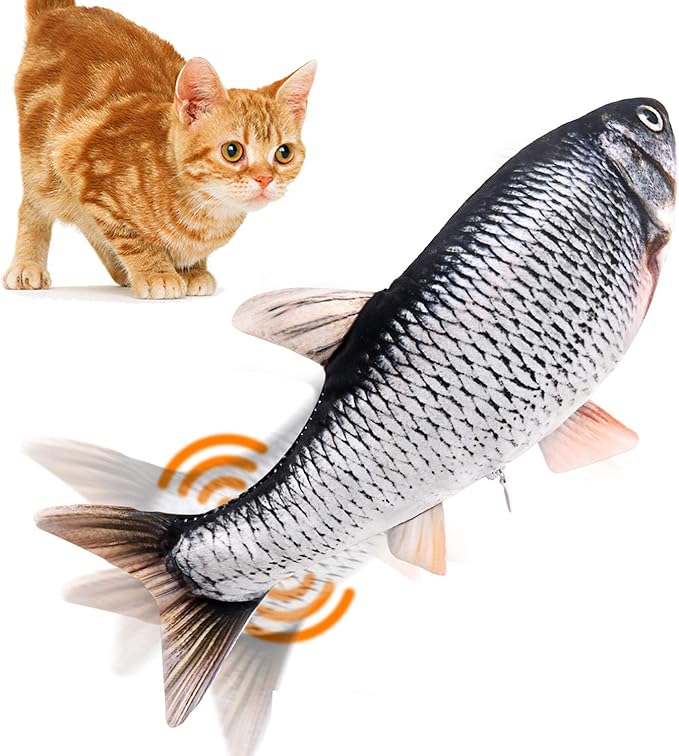 Amazon.com : Sunrich Electric Moving Fish Cat Toy Interactive Flopping ...