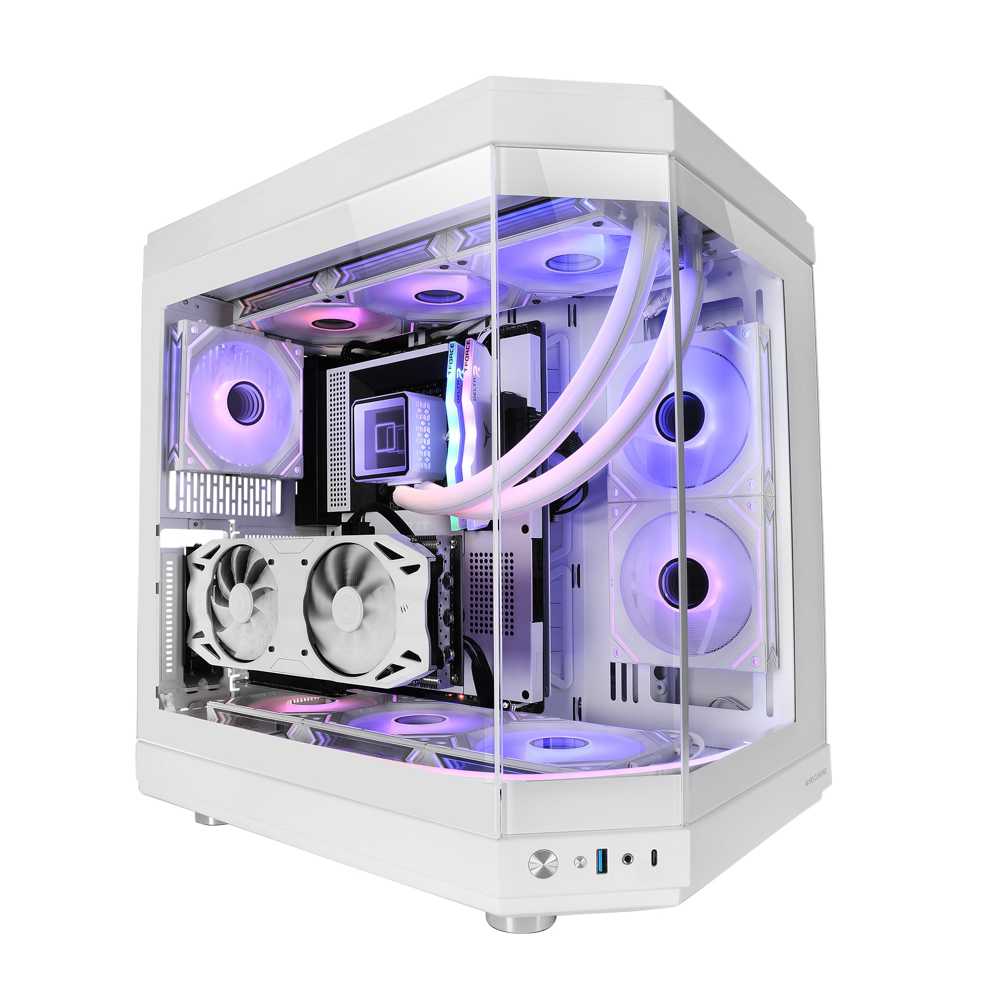 Mars Gaming MC-3T, Custom ATX Gaming Case, Triple Window Continuous ...