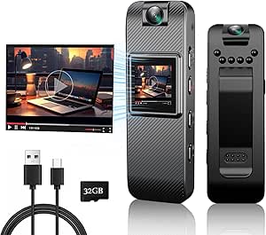 Amazon.com: Mini Body Camera HD 1080P Wearable Video Recorder, Small ...