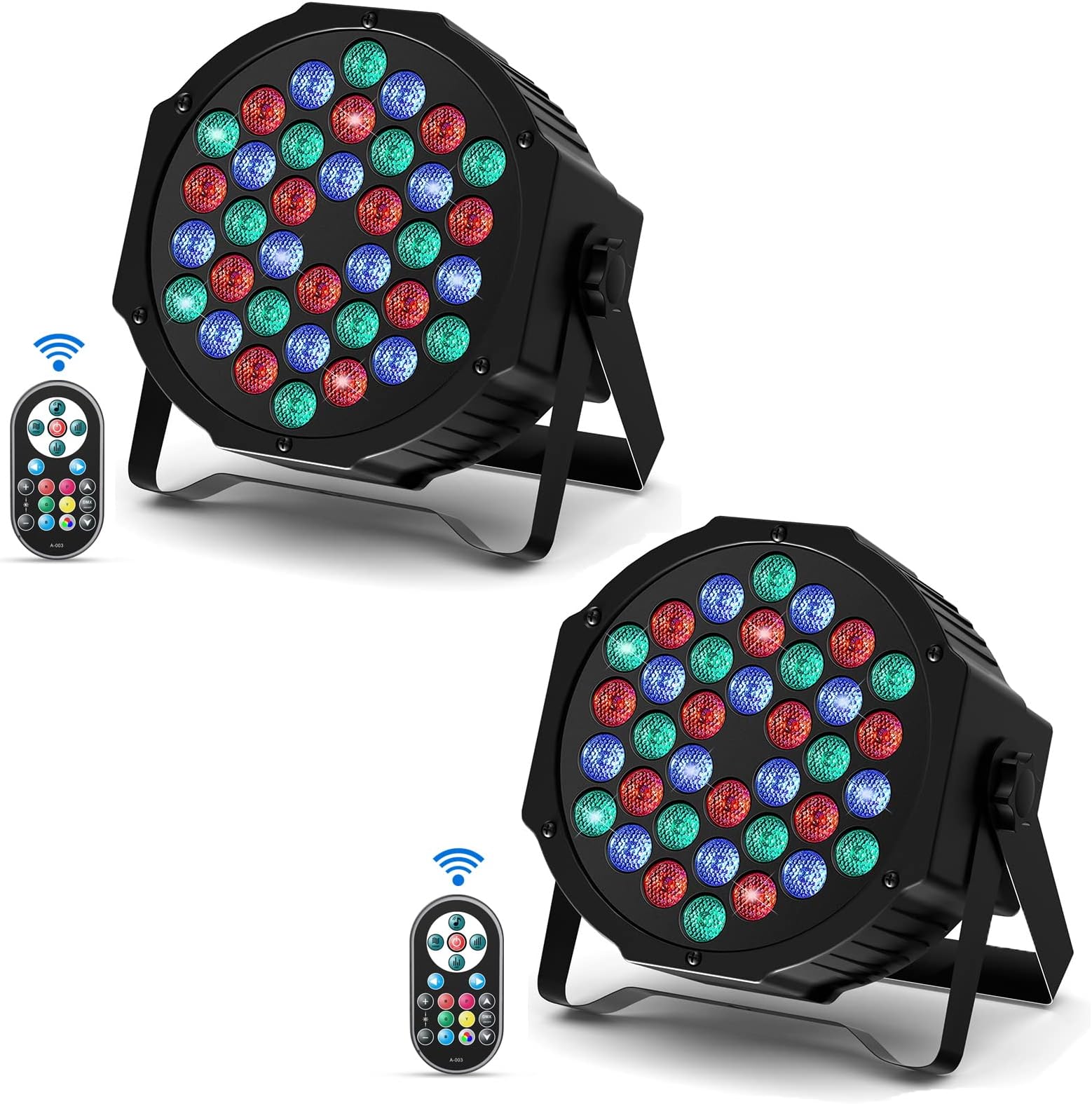 Katomi 2er 36W DMX512 PAR Licht: RGB LED Strahler Party Deko für DJ ...