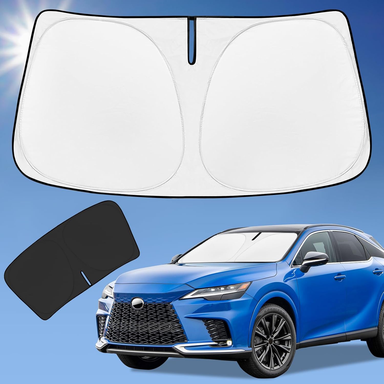 Amazon.com: Sun Shade Sunshade for Lexus RX 2023-2025 2026 Windshield Cover, 4-Layer Front ...