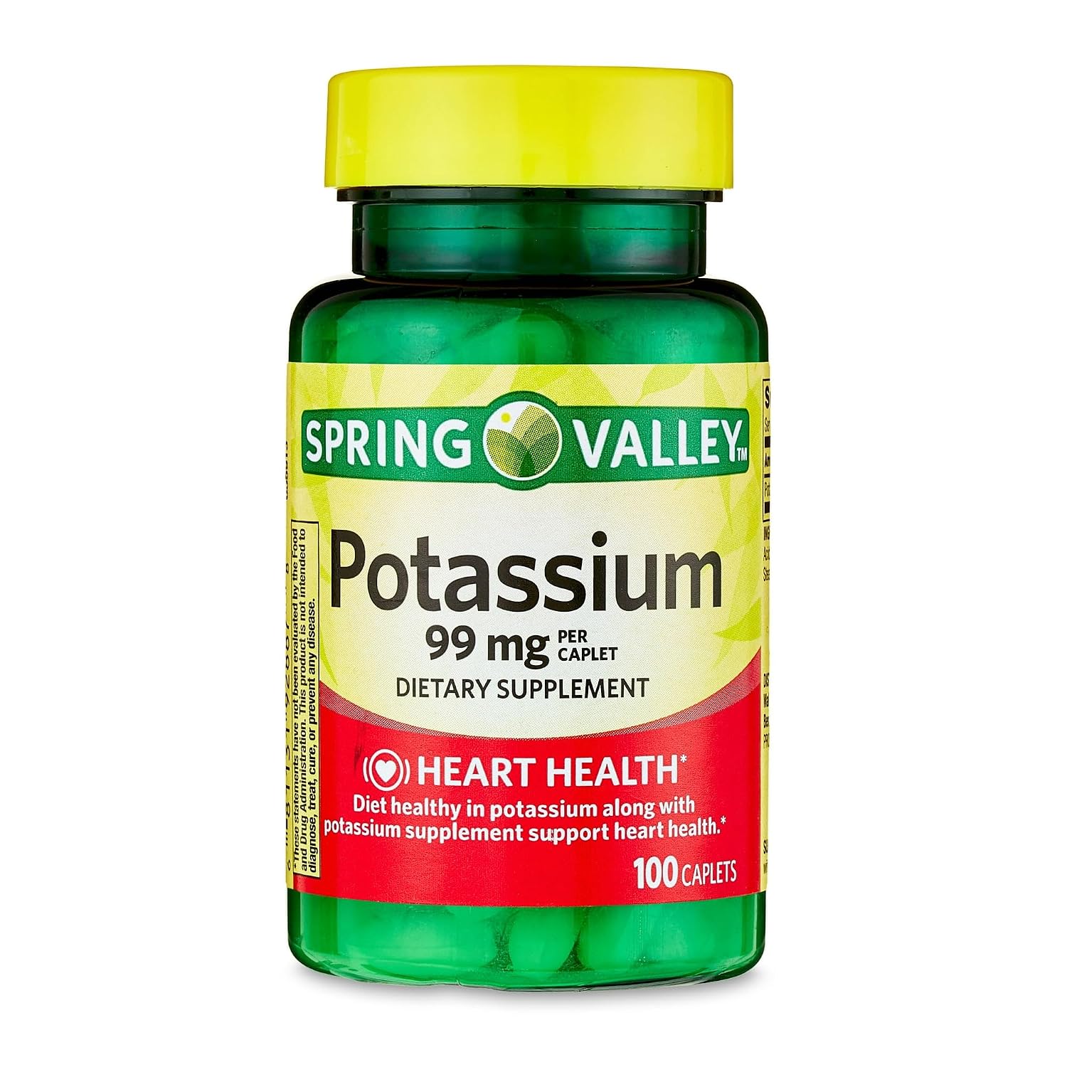 Spring Valley Potassium 99mg – 100 Comprimidos (Pacote de 1): Suporte ...