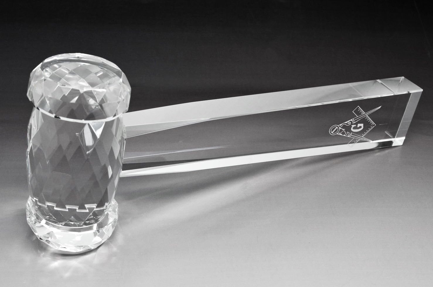 Personalised Optic Crystal Glass Gavel And Gift Box, Laser Engraved ...