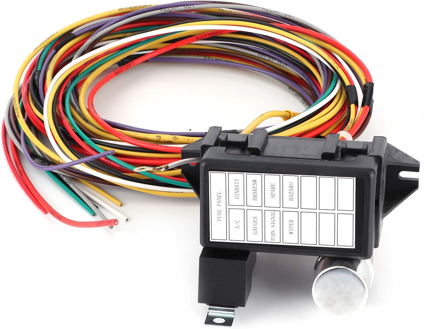 Amazon.com: Rosvola Copper Wire 8 Circuit Wire Harness Kit, Universal ...