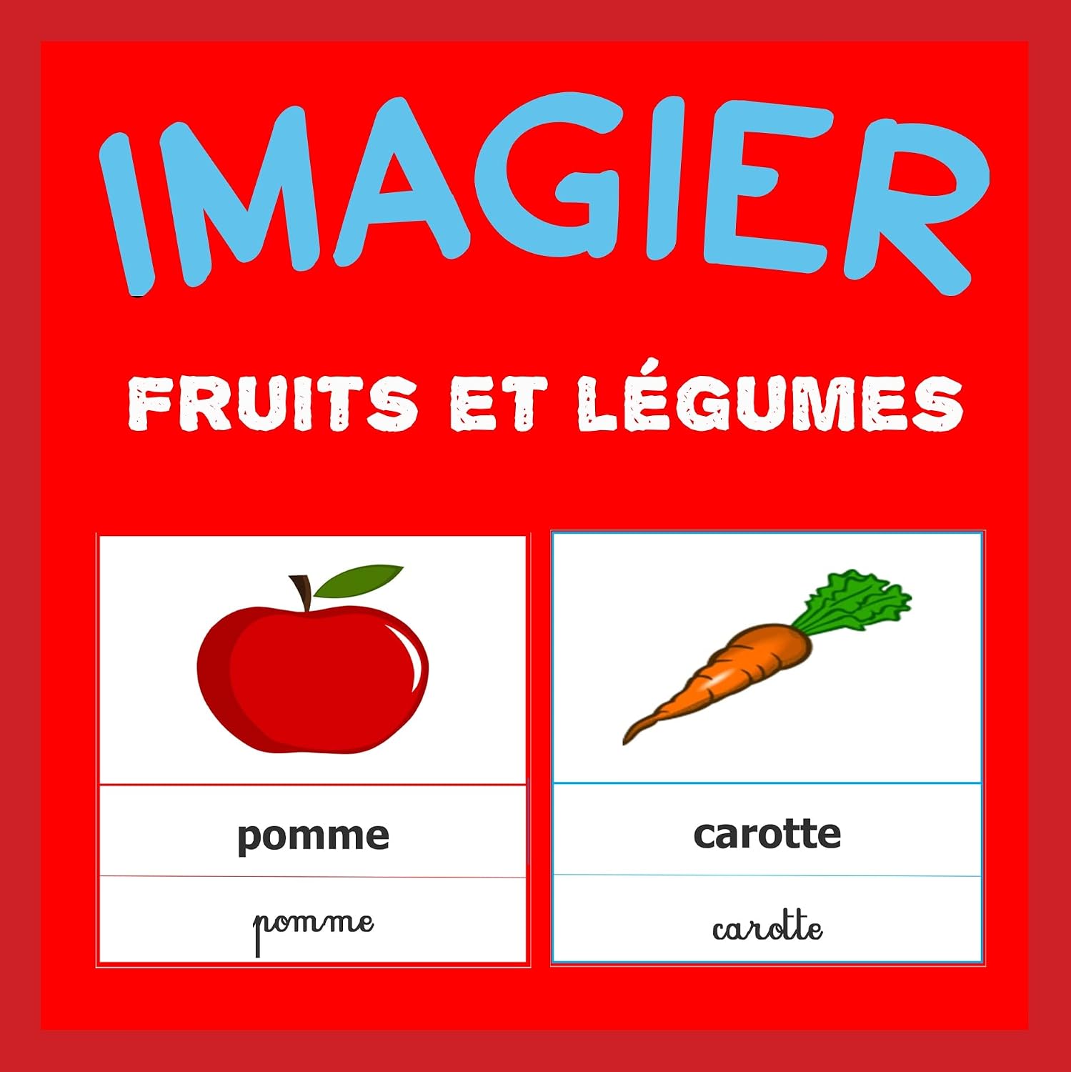 IMAGIER - Fruits et légumes - : Imagier français pour les enfants ...