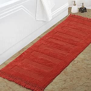 Amazon.com: Newlook Rusty Orange Bath Runner 24"x60" - Soft Cotton ...