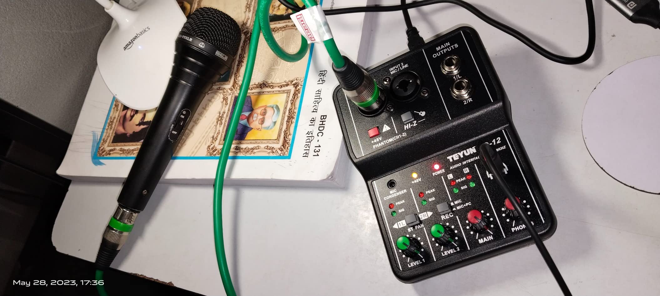 TECHBLAZE Q12 2 Channel Audio Mixer Mini Mono Usb Audio Interface for ...