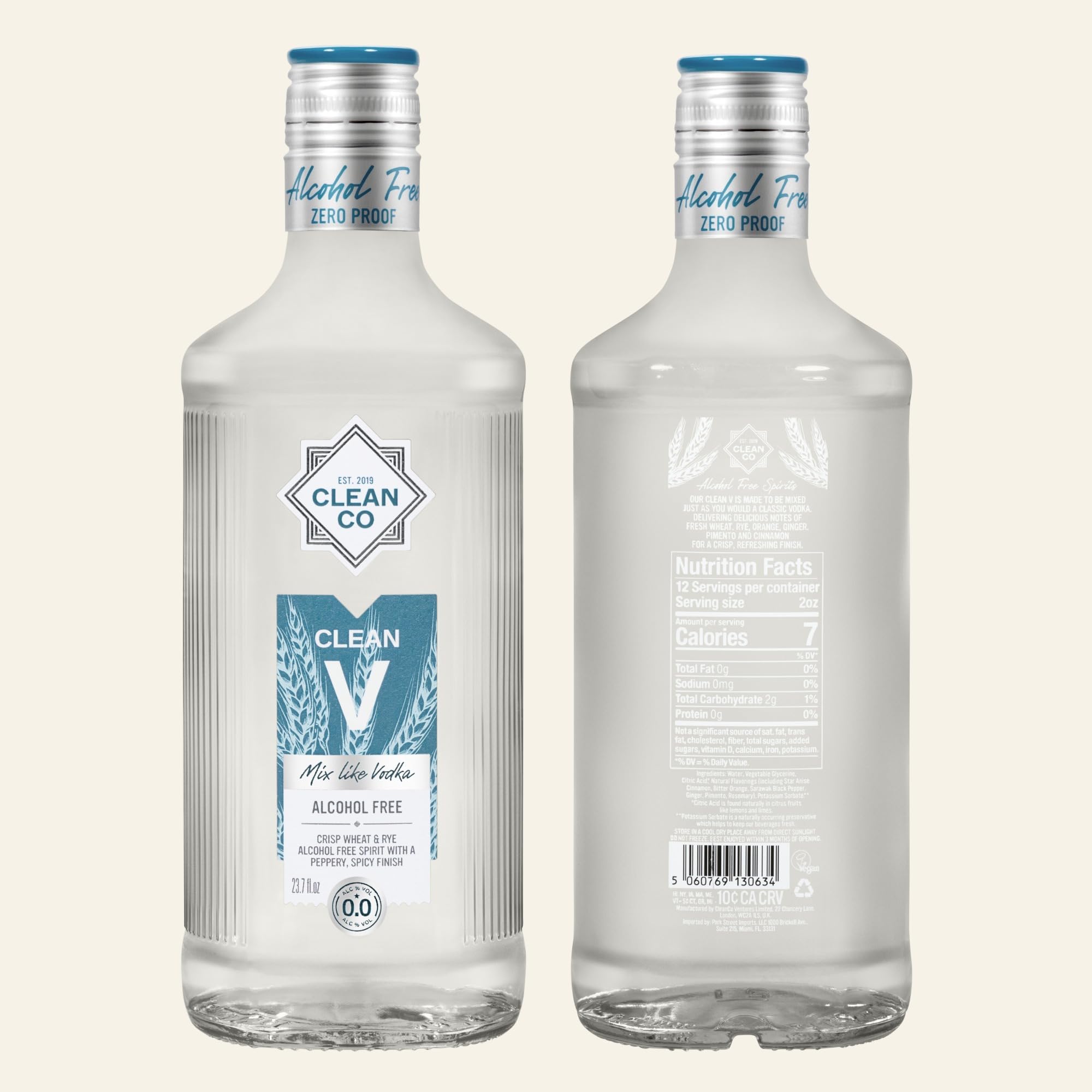 Amazon.com : Clean Co Non-Alcoholic Vodka Alternative 700ml Bottle ...