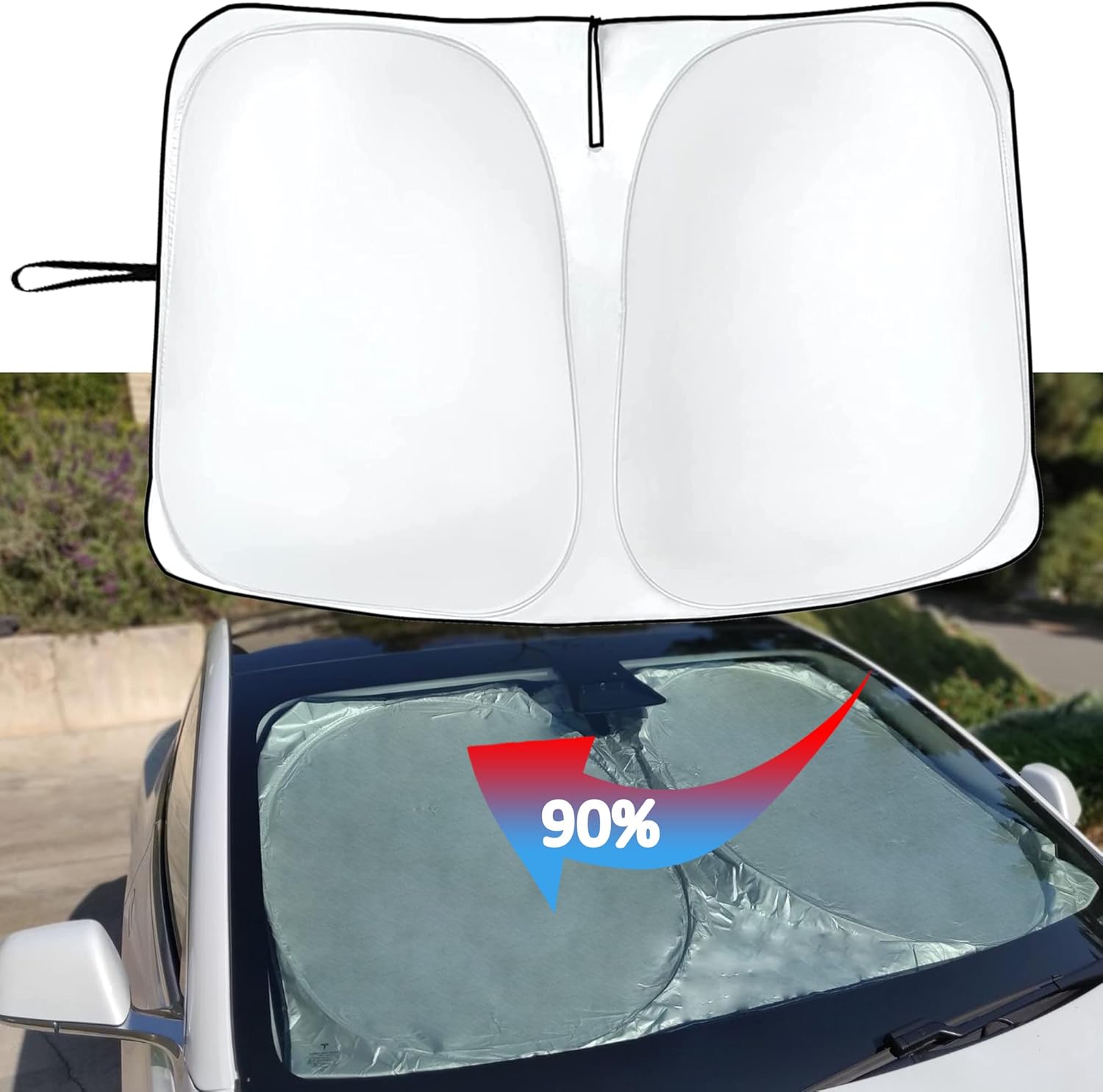 Amazon.com: Auto Rover Windshield Sunshade for Tesla Model 3 Model Y ...