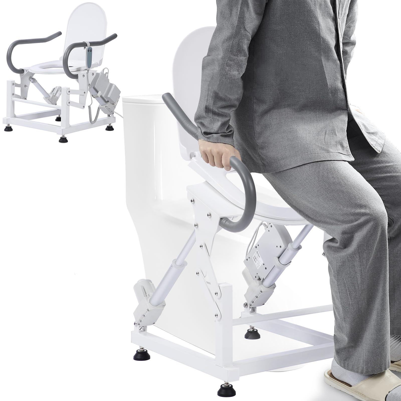 Amazon.com: Dual Motor Electric Toilet Riser with Handles, Powered ...