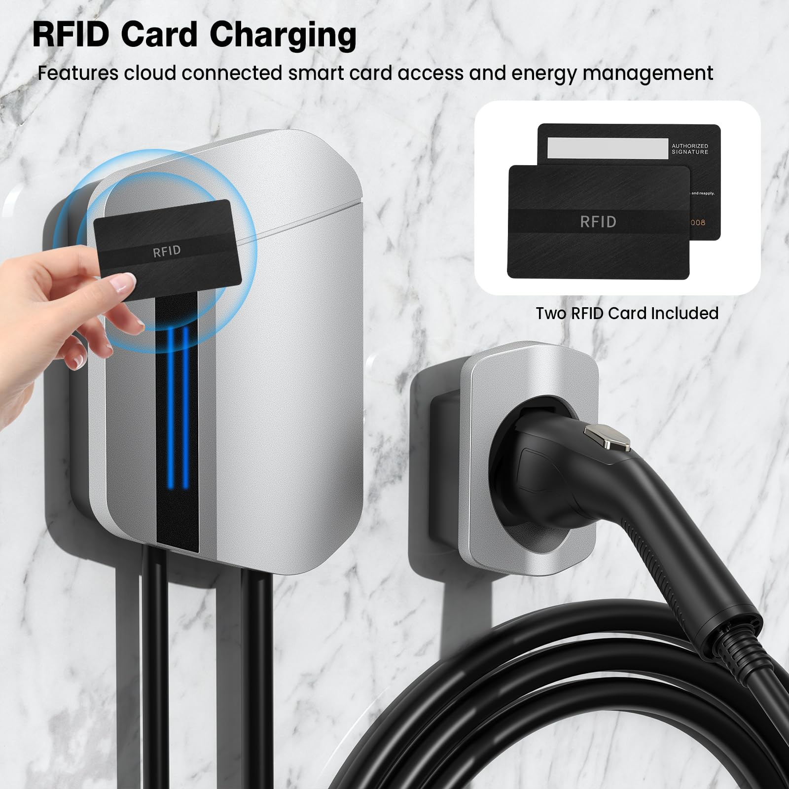 Level 2 Electric Car Charger up to 48A,240V, Indoor/Outdoor J1772 ...