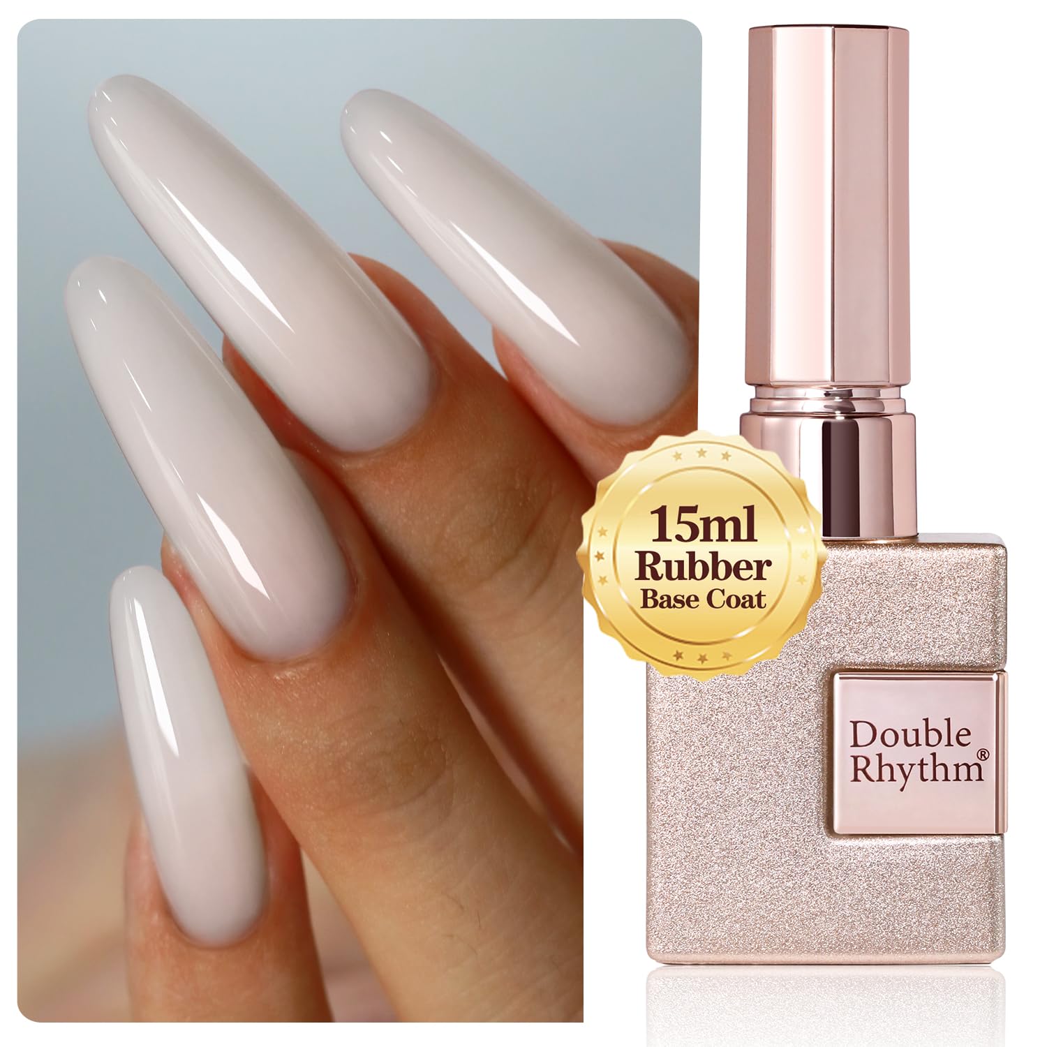Amazon.com : Double Rhythm 15ml Milky White Gel Nail Polish Rubber Base ...