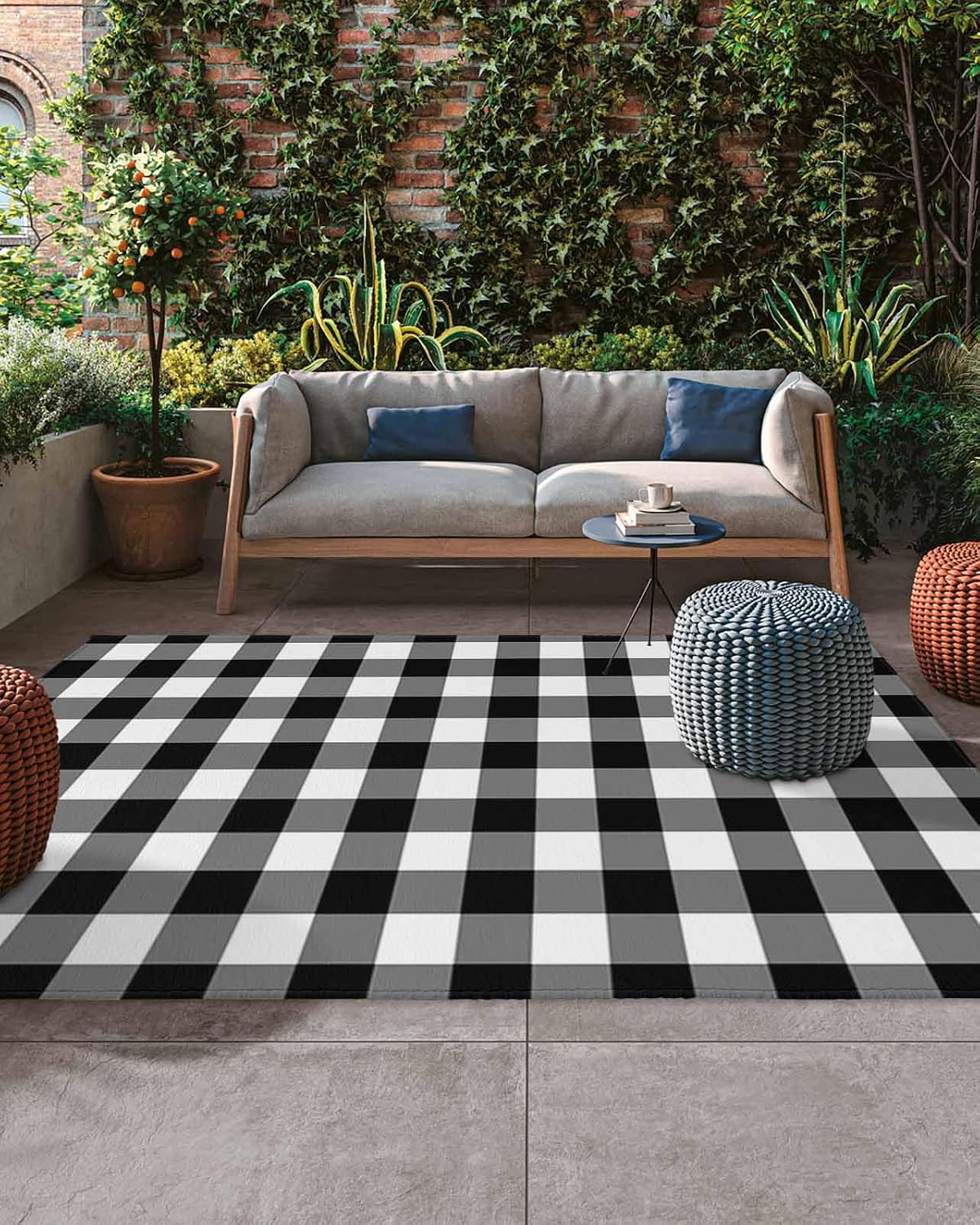 Buffalo Plaid Outdoor Rug