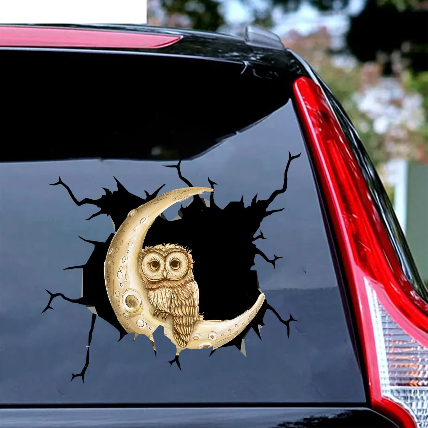 Amazon.com: Moon Sticker, Owl Crescent Moon Decals for Cars - Celestial ...