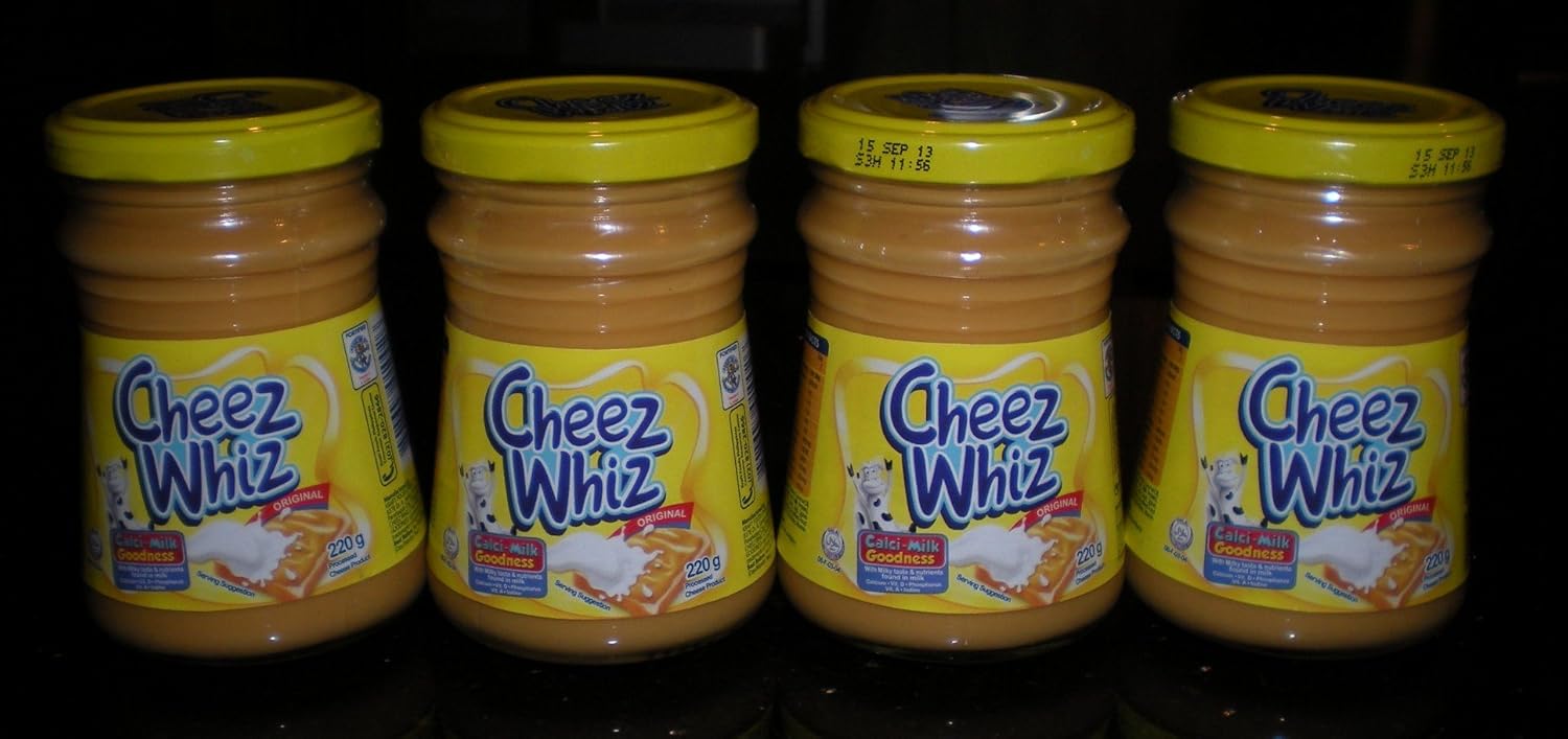 Amazon.com: Cheez Whiz Original Plain Cheese Dip 8oz (Pack of 12 ...