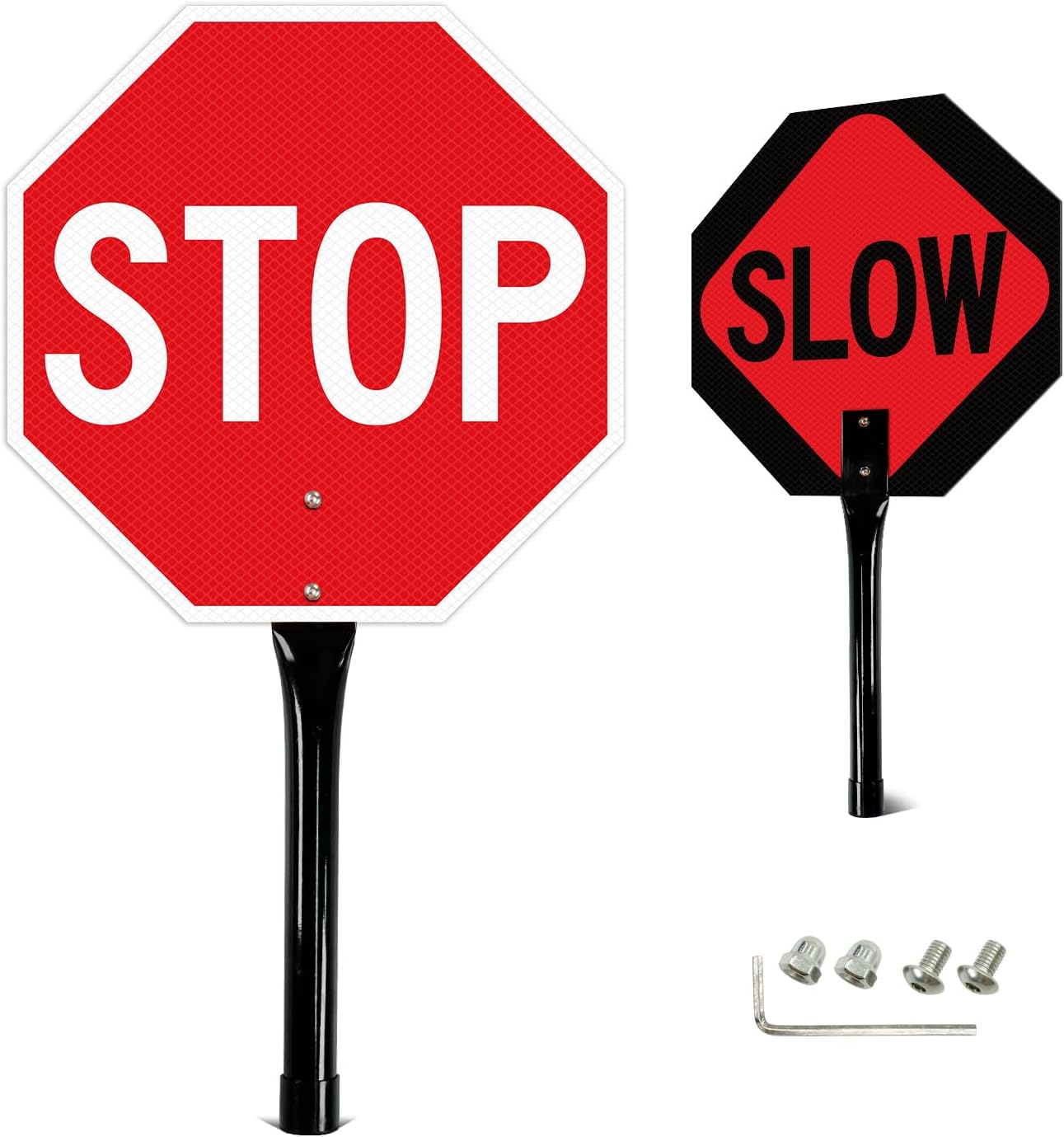 Amazon.com : Portable 30"X30" Stop Sign with Base & Hardware- : Office ...