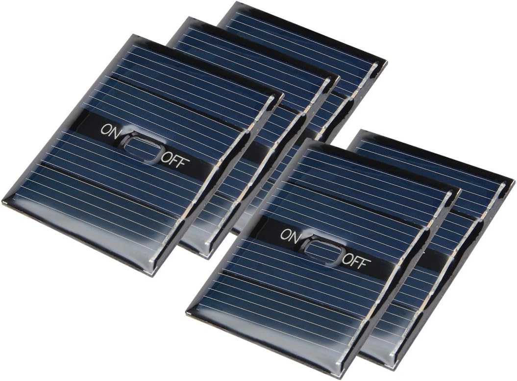 Amazon.com: uxcell 5Pcs 2V 100mA Poly Mini Solar Panel Module DIY Light ...