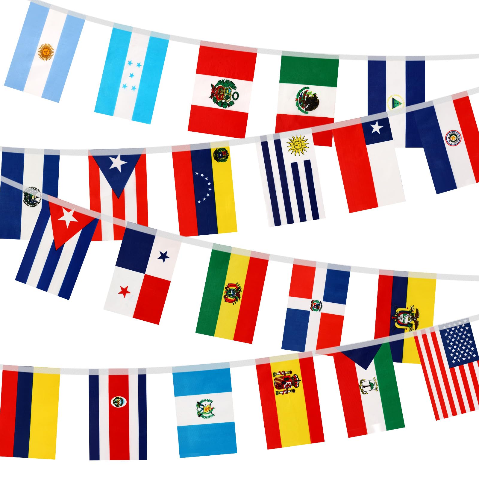 Amazon.com : NOVWANG 100pcs Latin America Flags, 4 Set 22 Countries ...