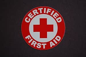Amazon.com: Certified First Aid Circle Sticker 2" Decal CPR AED Hard ...