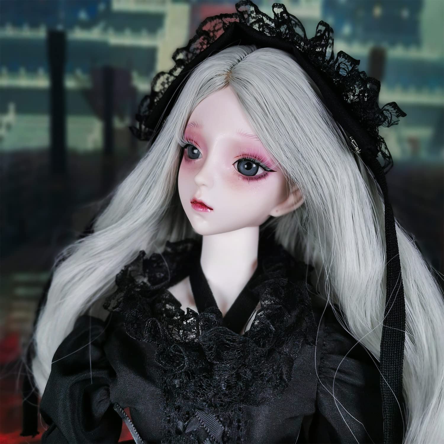 Emo Bjd Dolls Gothic Black Lady Dress BJD 1/4 Minifee MSD Slim, Kid