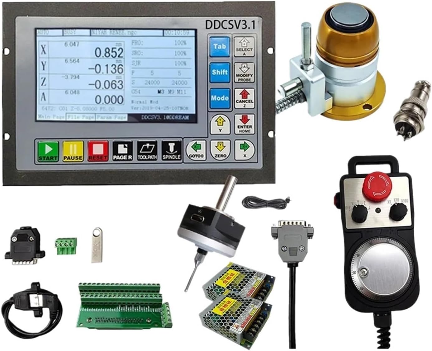 CNC Control System, 3 Axis 4 Axis G Code Independent Motion Offline Cnc ...