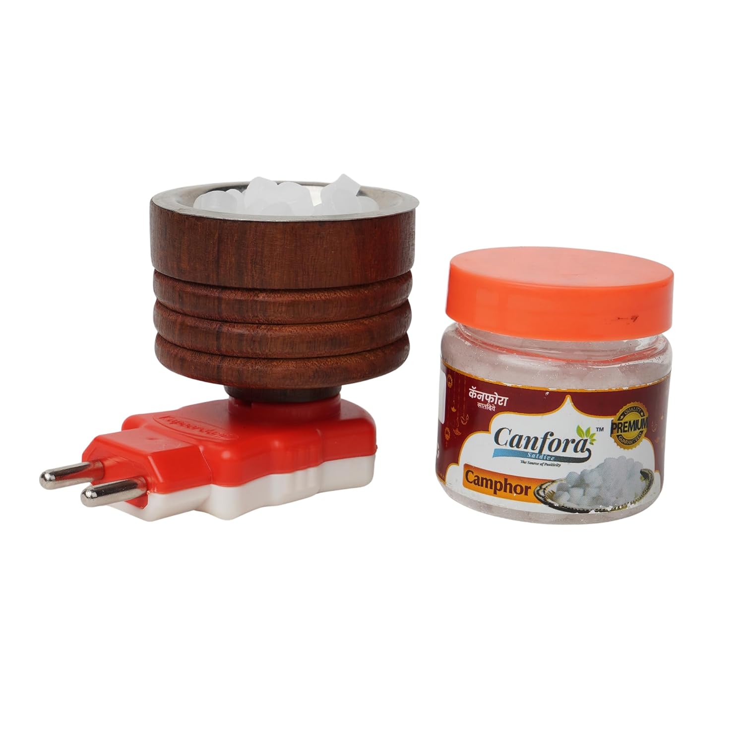 Canfora Satdive Wooden Electric Kapoor Dani Dhoop Dani Pooja with 50 ...