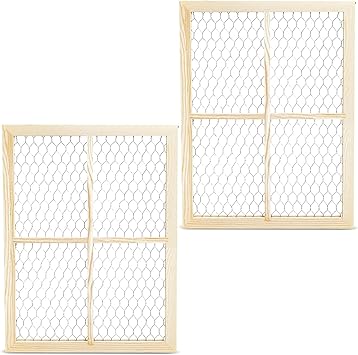 Amazon.com: Bright Creations Unfinished Wood Window Frame with Chicken ...