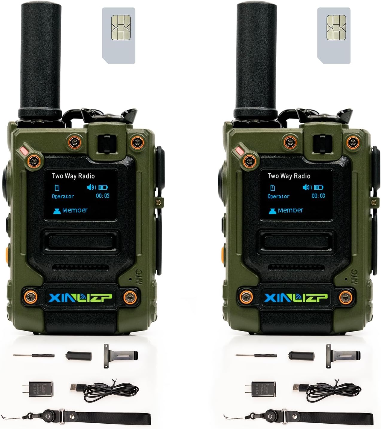 Amazon.com: EOEV Walkie Talkie for Adults Long Range Global-ptt 4G POC ...