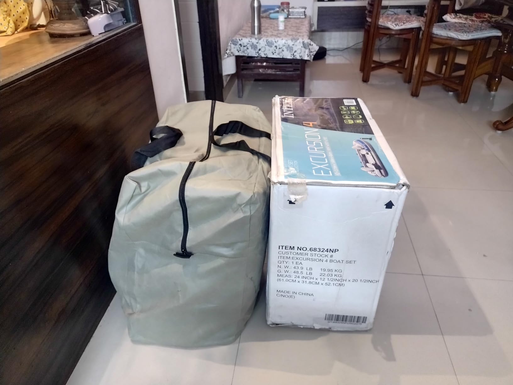 INTEX 68324EP Excursion 4 Inflatable Boat Set: Includes Deluxe 54in ...