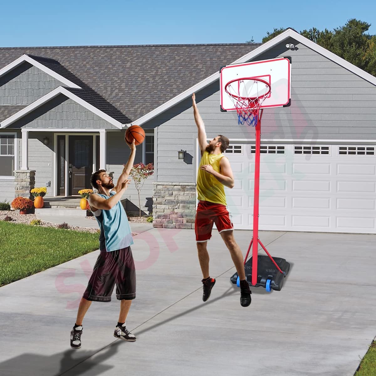 Shopster Basketball Hoops Basketball Stand with Height Adjustable 200 ...