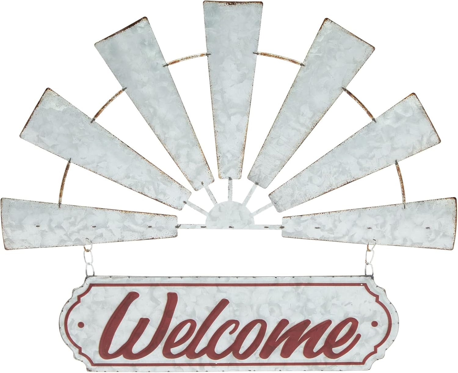 Amazon.com: Farmlyn Creek Windmill Welcome Sign - 17 x 15 in White ...