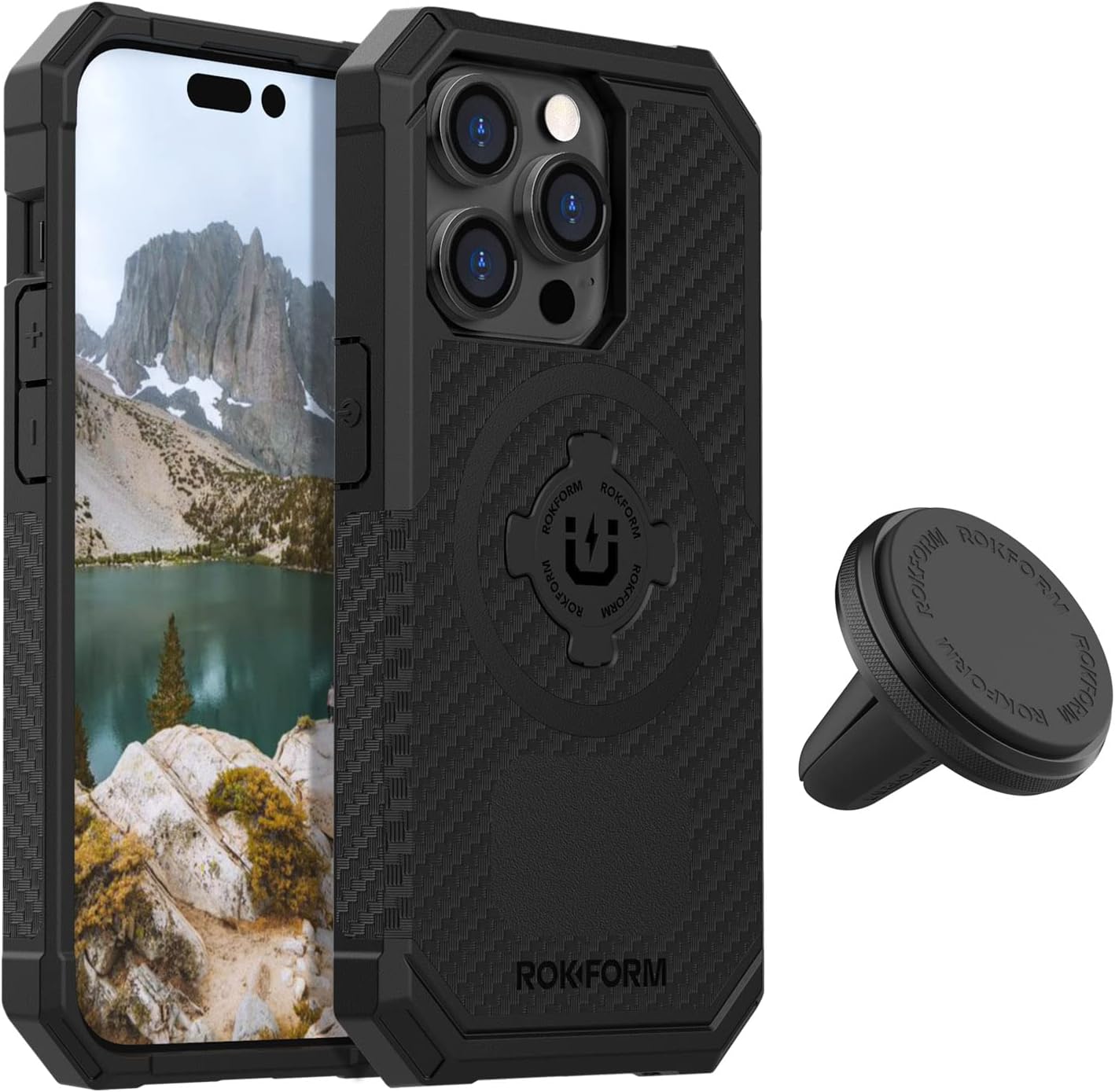 Amazon.com: Rokform - iPhone 14 Pro Rugged Case + Super Grip Vent Mount ...